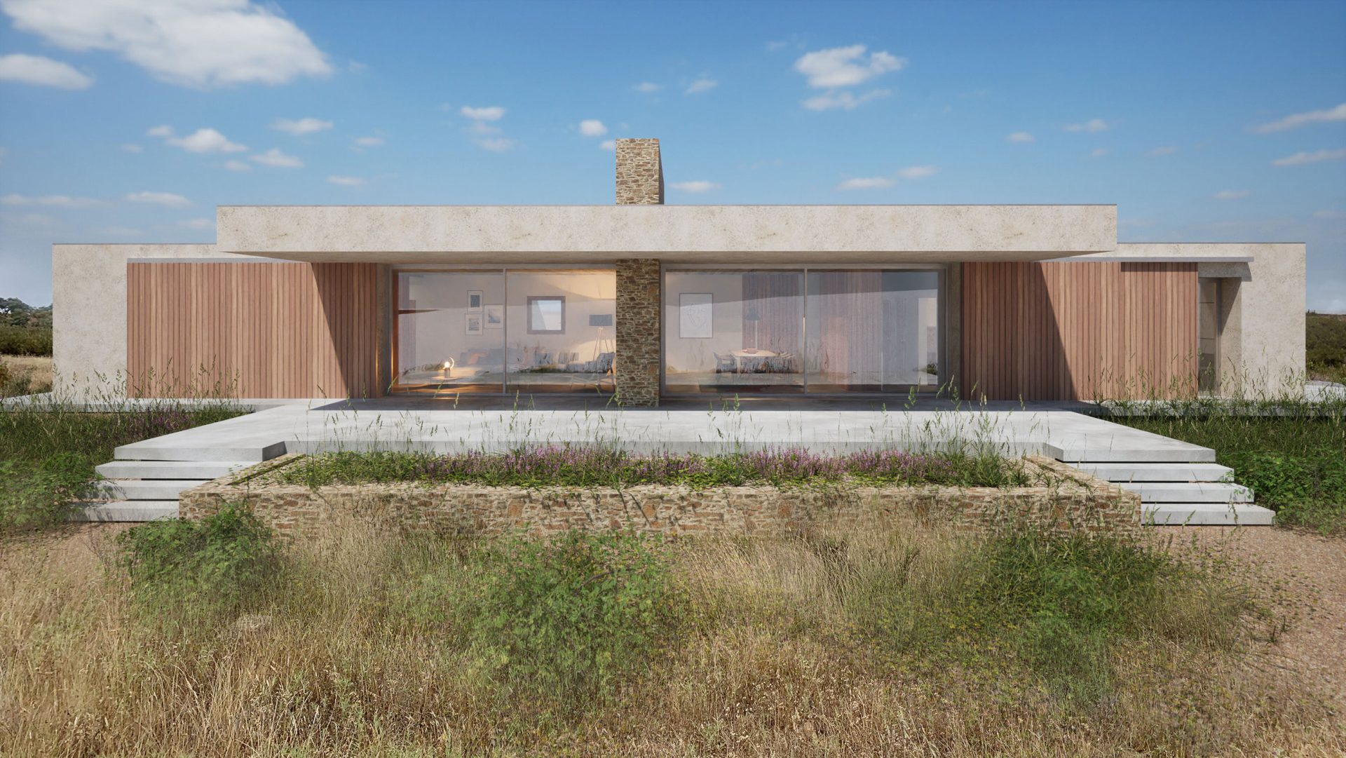 A New Villa in a Wild Grass Landscape - ZEST architecture